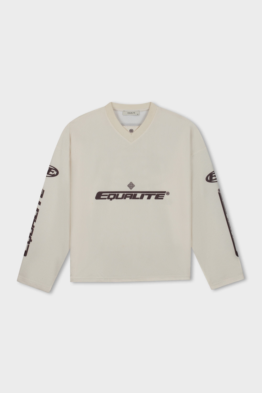 ARENA LONGSLEEVE JERSEY | OFF-WHITE & BROWN - Equalité