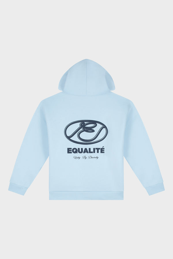 ARID OVERSIZED FULL ZIP HOODIE | LIGHT BLUE & NAVY - Equalité
