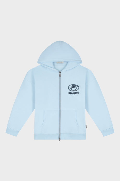 ARID OVERSIZED FULL ZIP HOODIE | LIGHT BLUE & NAVY - Equalité