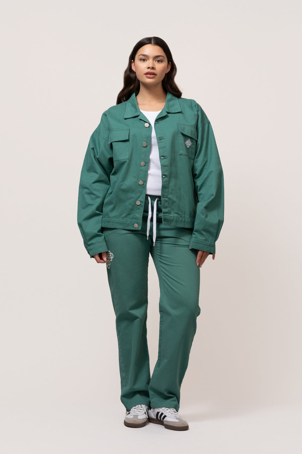 SYMBOL BOXY JACKET | PETROL GREEN - Equalité